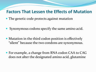 Lec-3 mutation and it types | PPT