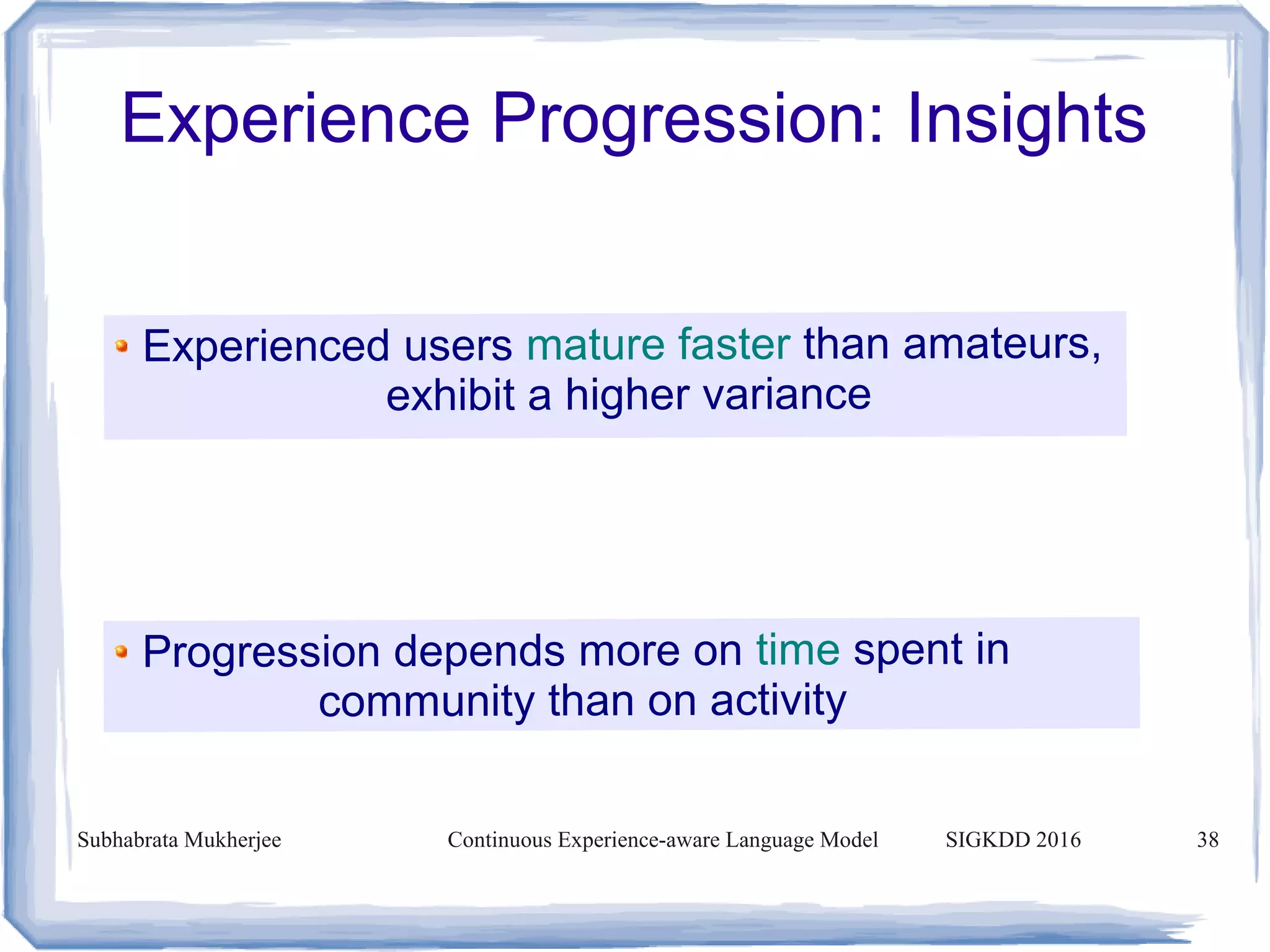 Continuous Experience-aware Language Model | PPT