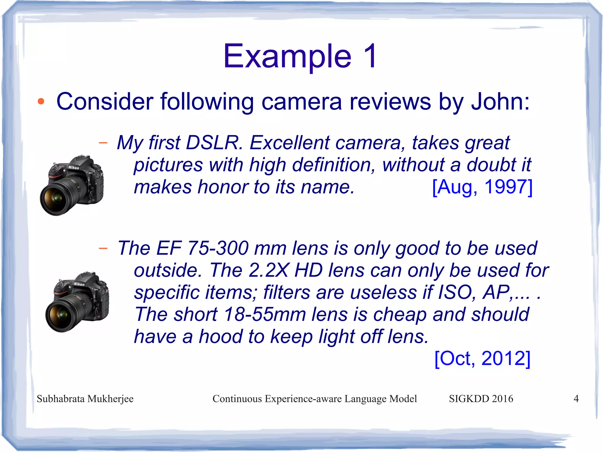 Continuous Experience-aware Language Model | PPT
