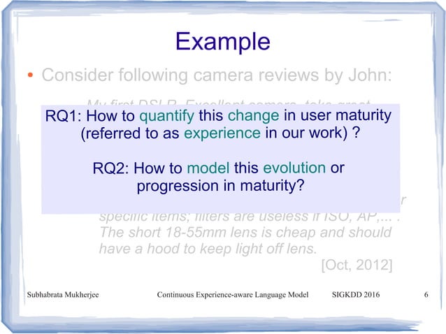 Continuous Experience-aware Language Model | PPT