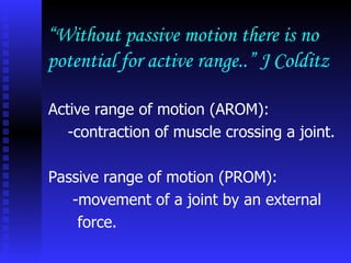 Hand Therapy - Continuous Passive Motion | PPT