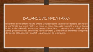 LIBRO DE INVENTARIOS Y BALANCES | PPTX