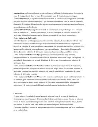 Contabilidad de costos | DOCX