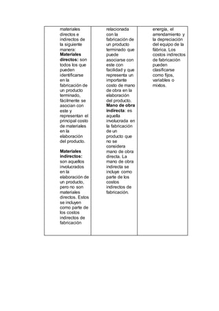 Contabilidad de costos y gerencial | DOCX