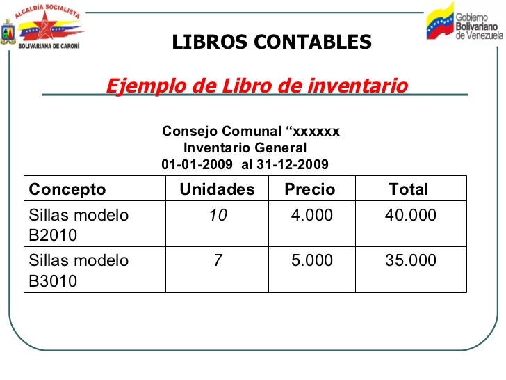 libro inventario balance