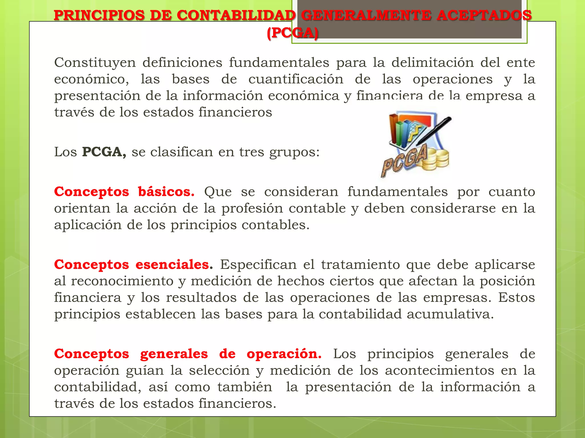 PRINCIPIOS DE CONTABILIDAD GENERALMENTE ACEPTADOS | PDF