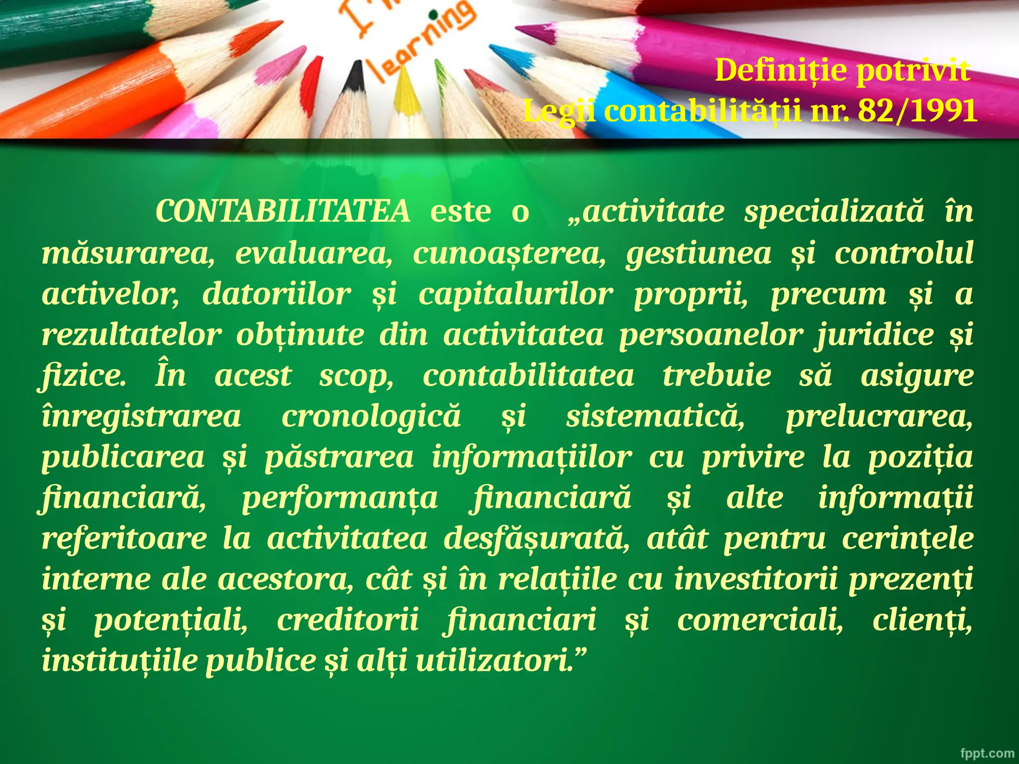 Contabilitatea si utilizatorii informatiei contabile | PPTX