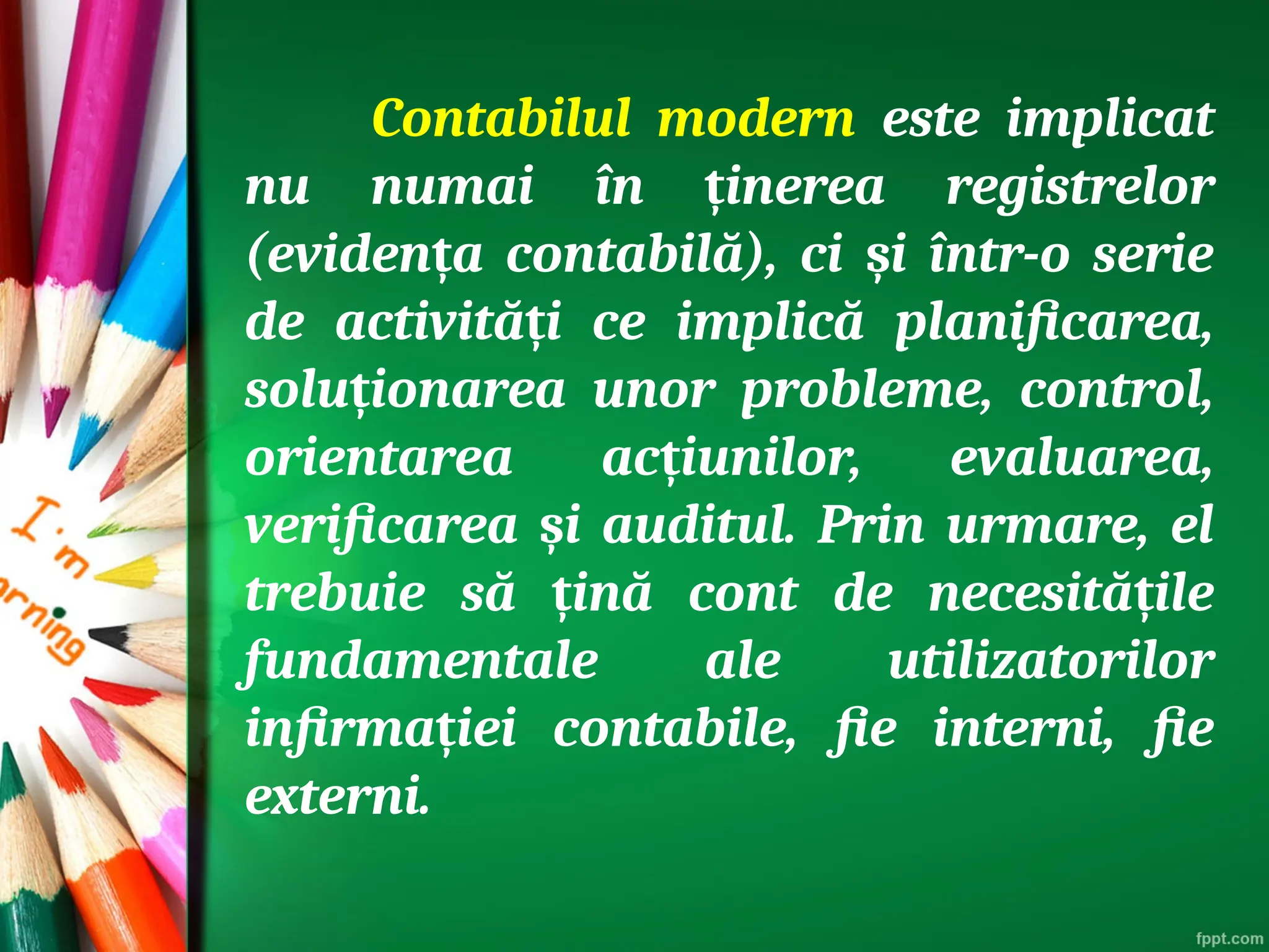 Contabilitatea si utilizatorii informatiei contabile | PPTX