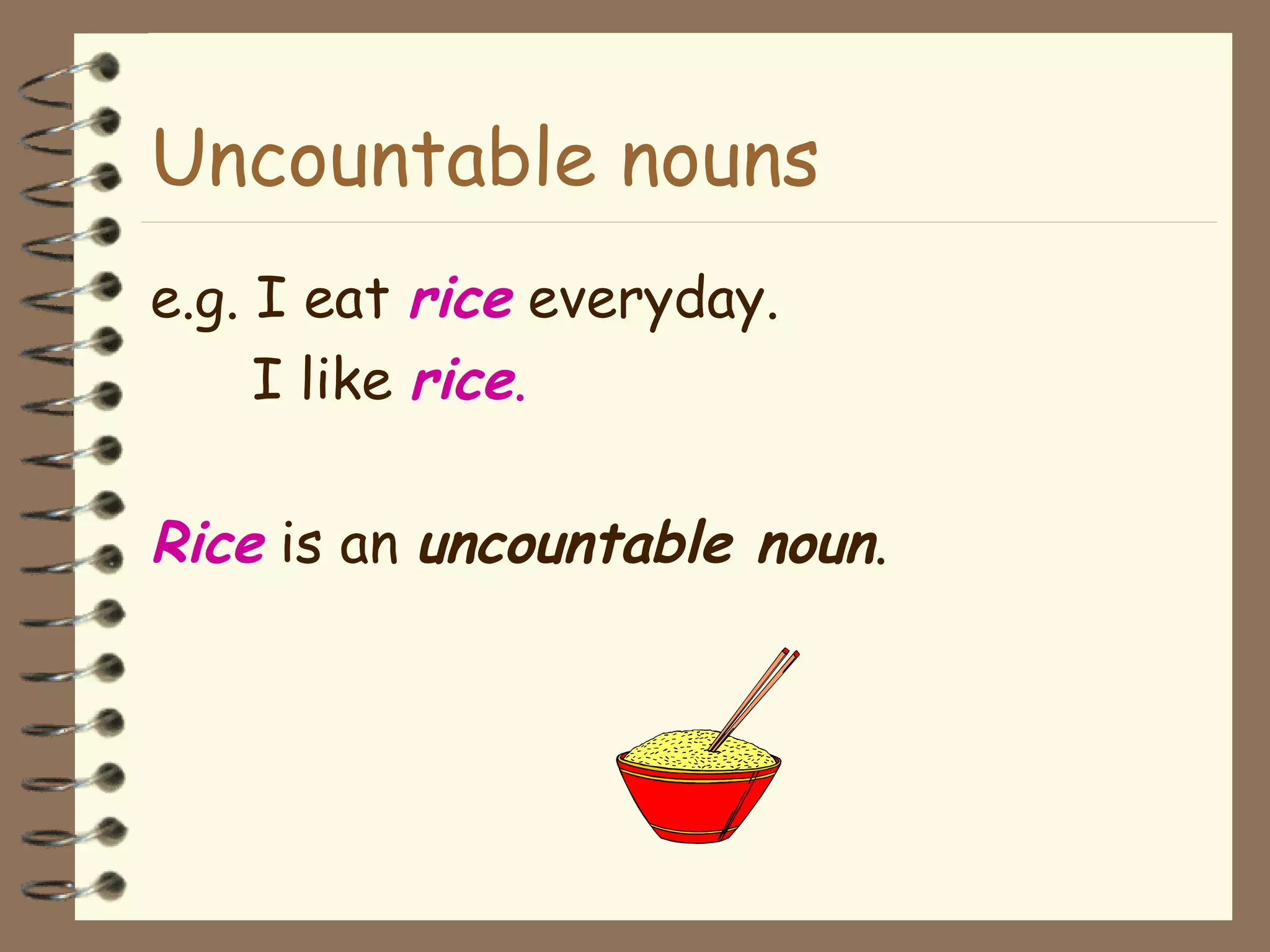 Countable and uncountable nouns | PPT