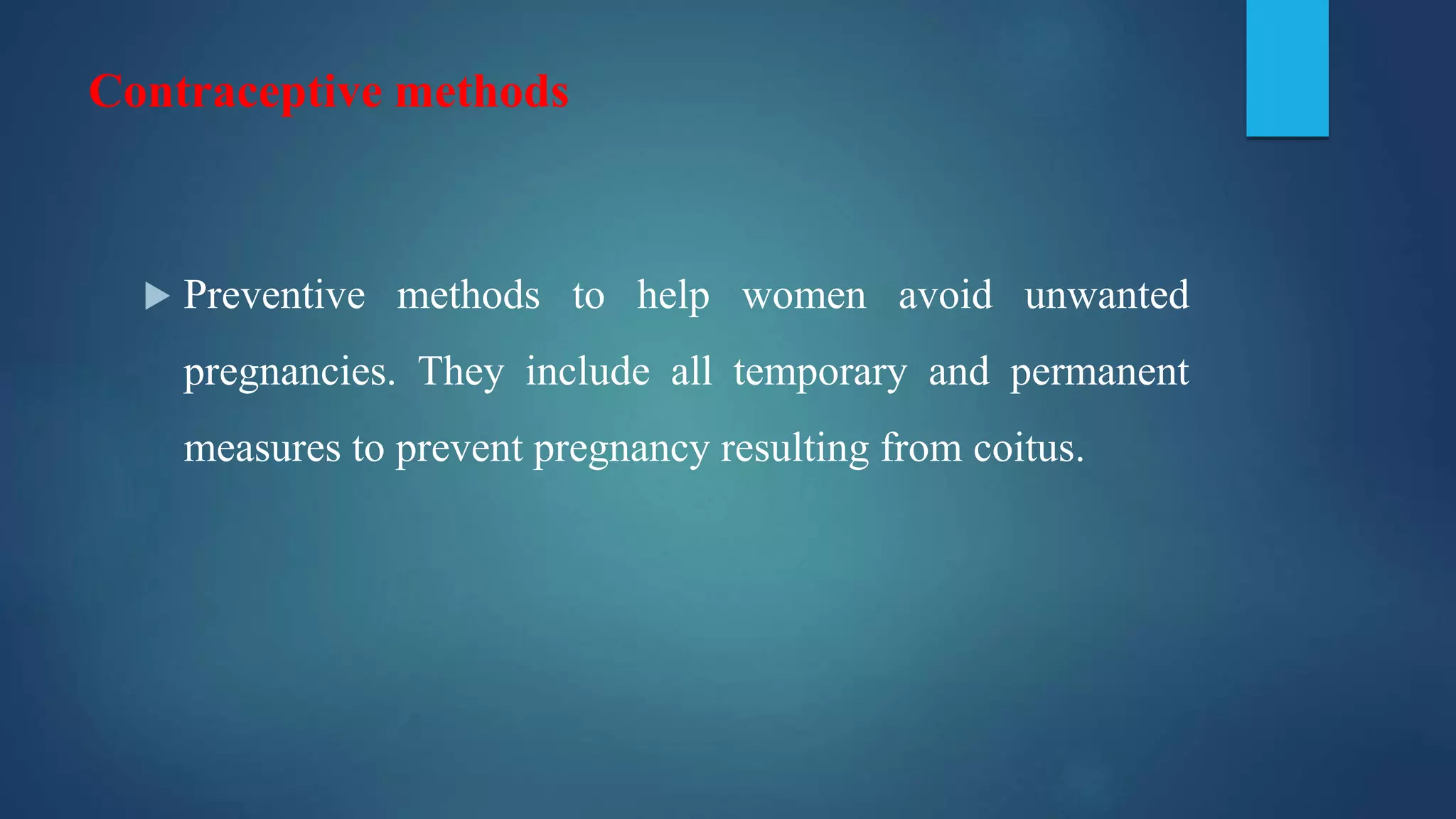 Contraceptives methods SlideShare by Patial S | PPT