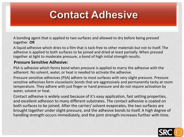 Contact adhesive | PPTX | Chemistry | Science