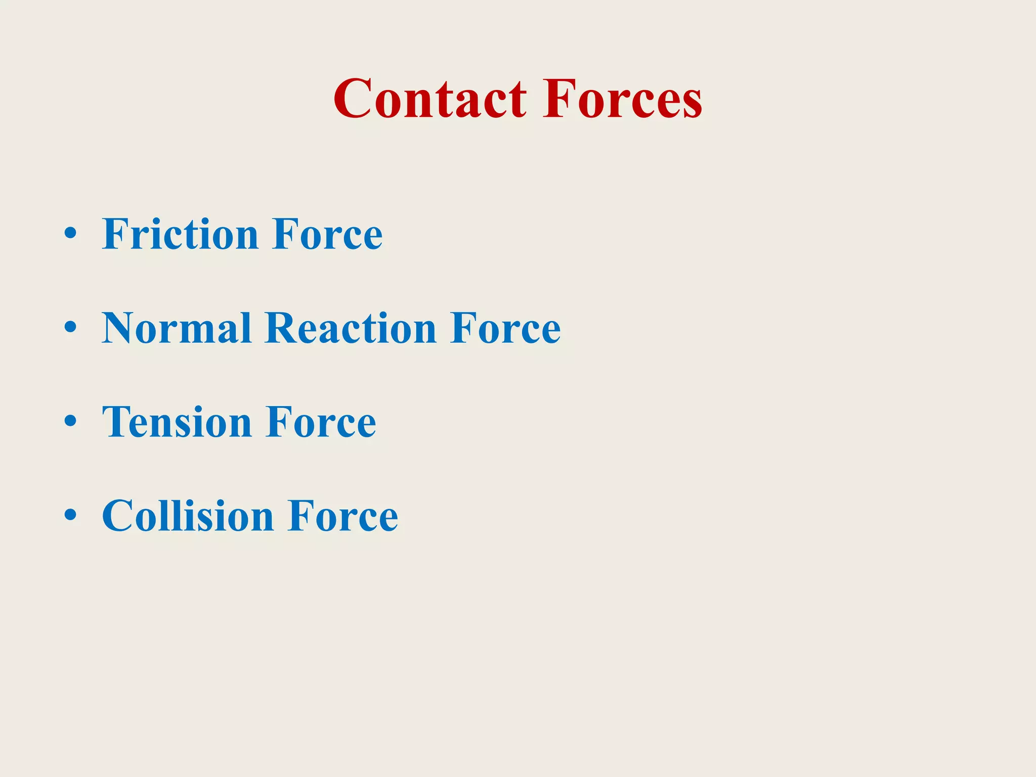 Power point presentation on Contact and non contact forces for ICSE ...
