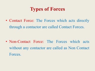 Power point presentation on Contact and non contact forces for ICSE ...