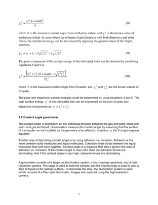 Contact angle goniometer Report Shehryar Niazi | PDF