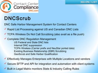 Contact Center Compliance TCPA Solution Overview | PPT