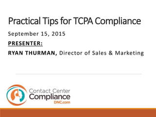 TCPA Best Practices | PPTX