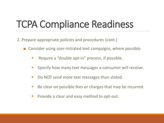 TCPA Best Practices | PPTX