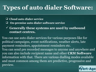 Auto Dialer Software | Call Center Software | PPT | Email | Internet
