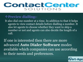 Auto Dialer Software | Call Center Software | PPT | Email | Internet