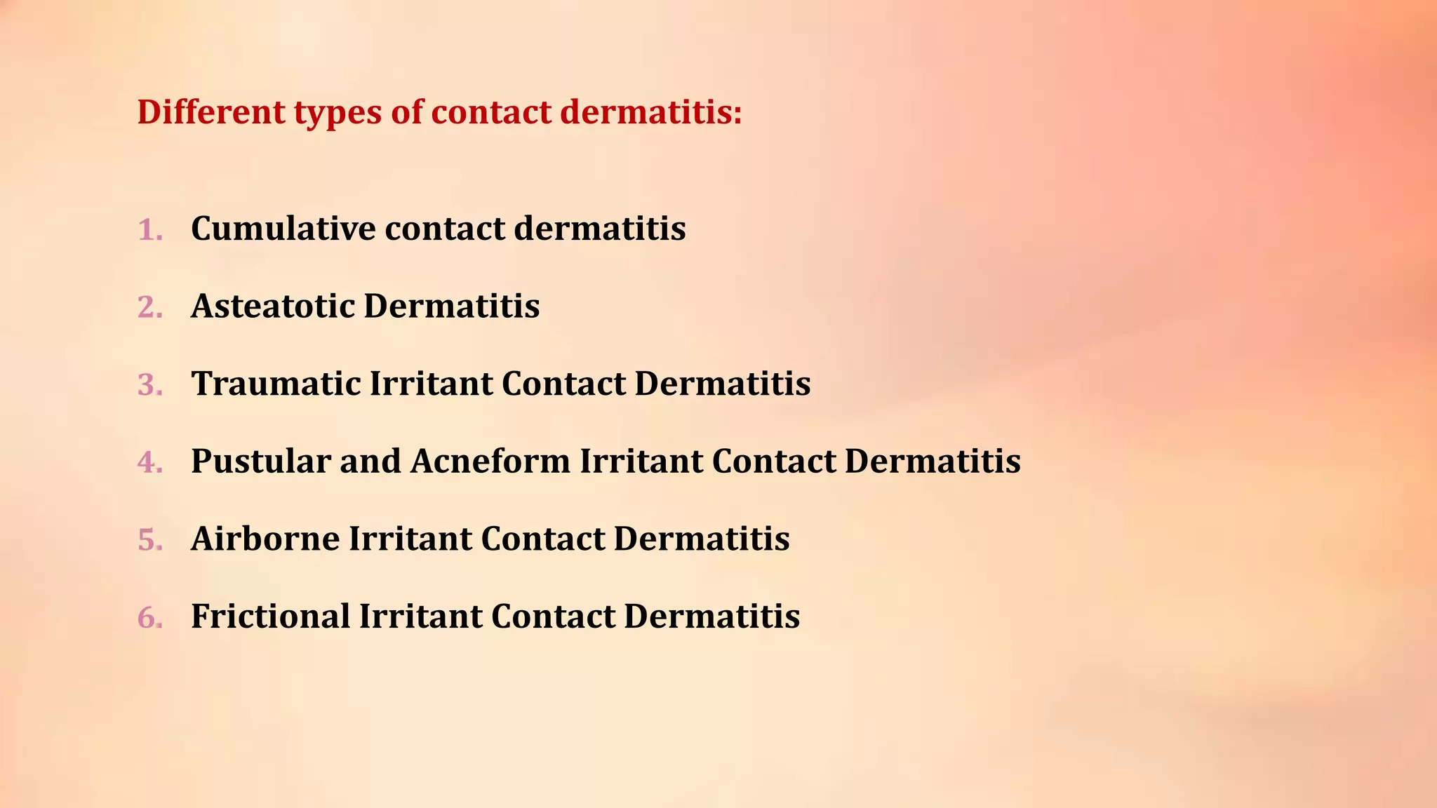 Contact dermatitis | PPTX