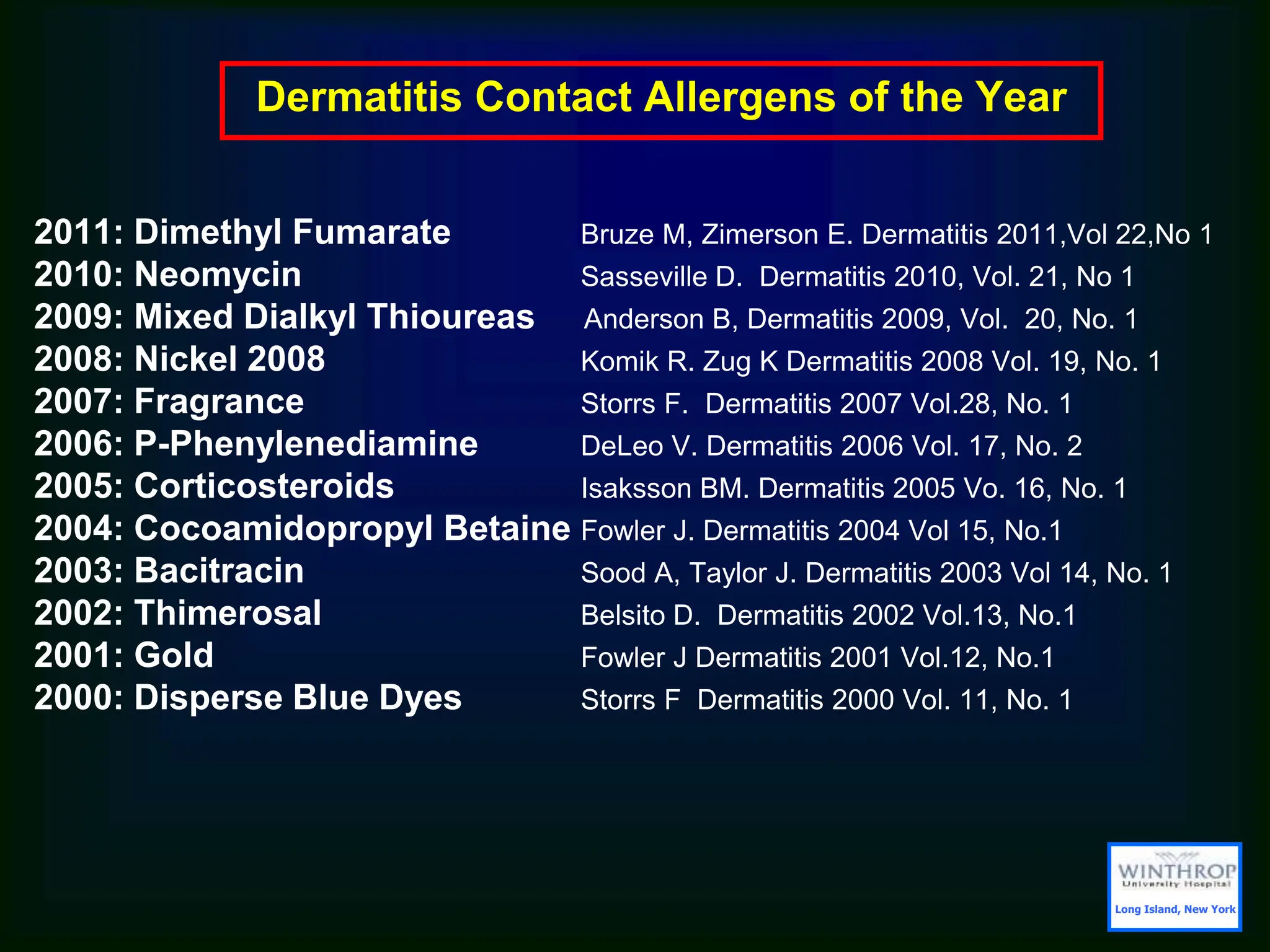 Contact Dermitis Dermatitis Contact Allergens | PPT