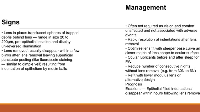 Soft & RGP Contact lens complications.pptx | Eye and Vision Conditions | Diseases and Conditions