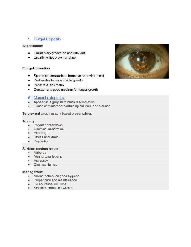 Contact Lens Deposits, Contact lens Aftercare, Overview of care and ...