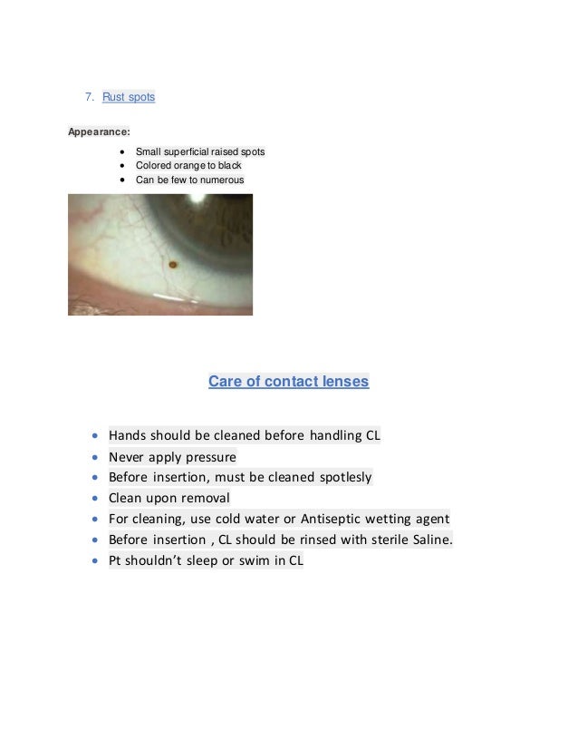 Contact Lens Deposits, Contact lens Aftercare, Overview of care and ...