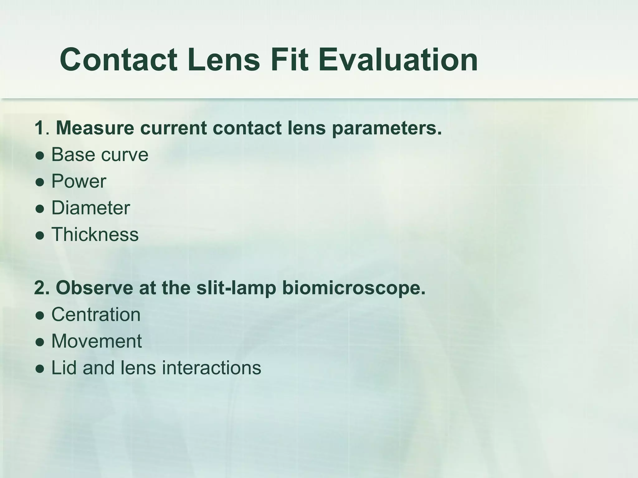 Contact Lenses | PPT