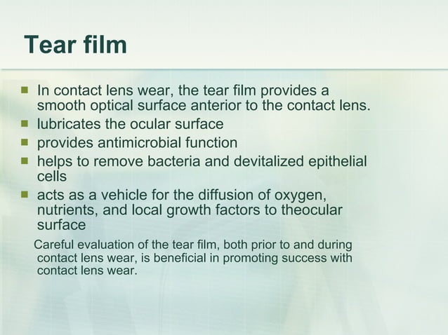 Contact Lenses | PPT | Eye and Vision Conditions | Diseases and Conditions