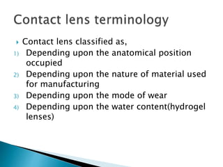 Contact lenses | PPTX