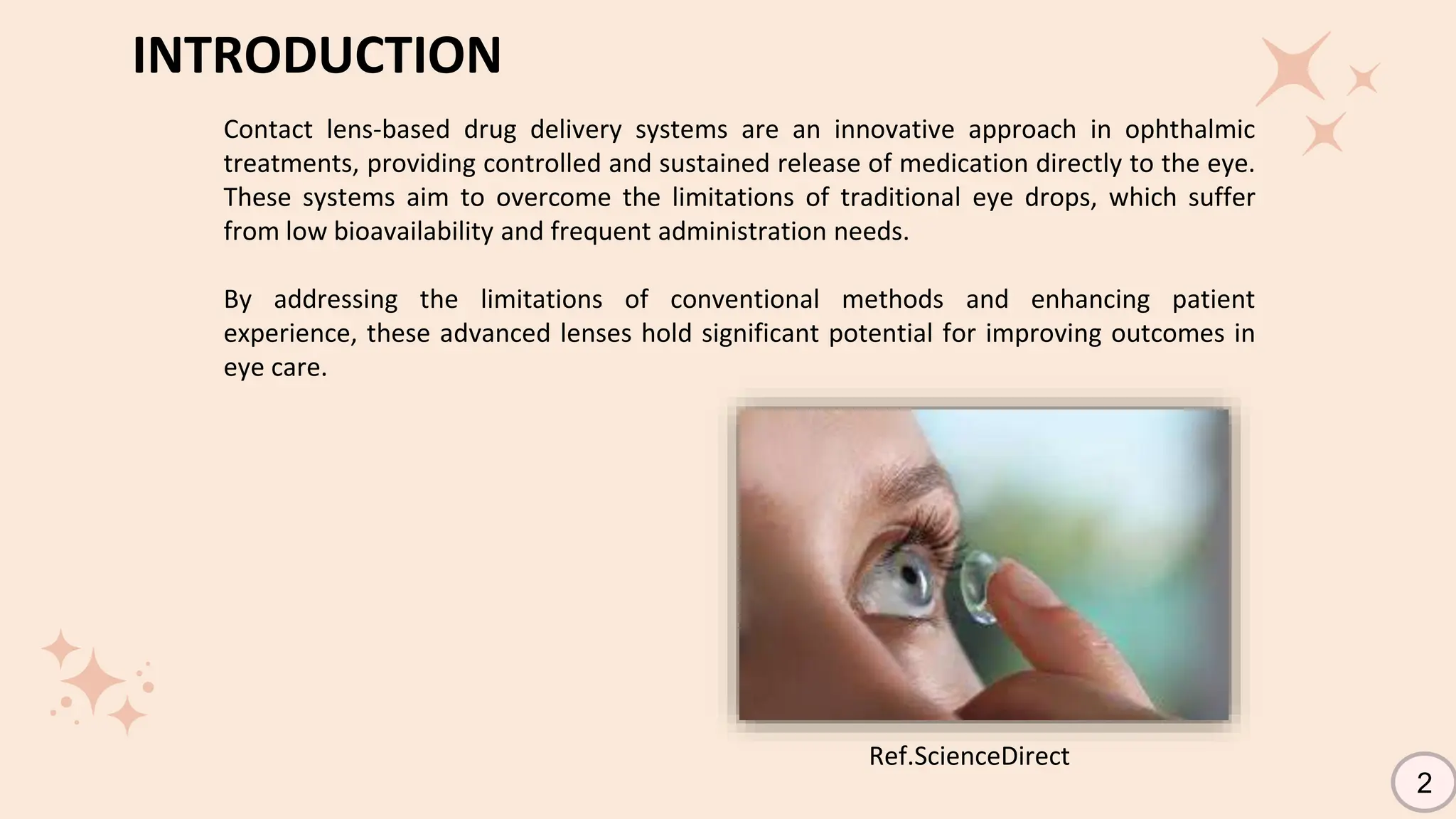 CONTACT LENSES FOR PHARMACEUTICAL DRUG DELIVERY.pptx