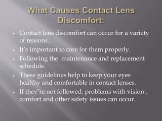 Contact lenses troubleshooting | PPT