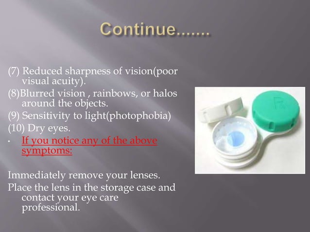 Contact lenses troubleshooting | PPT