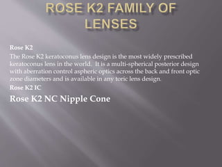 Contact lens fitting in keratoconus copy | PPTX