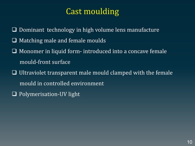 Contact lens manufacturing techniques | PPT | Skin Care | Beauty