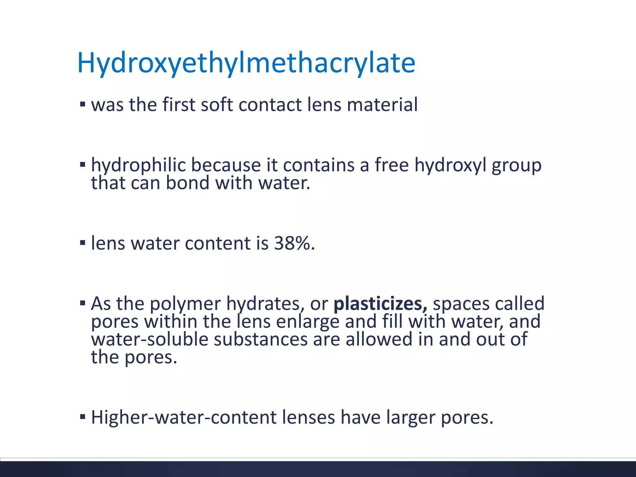 Contact lens materials and solutions | PPTX