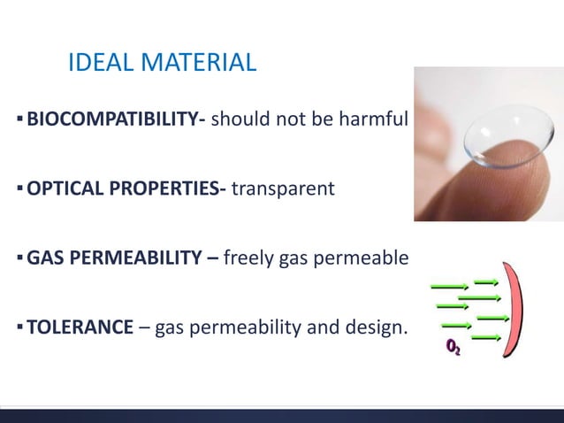 Contact lens materials and solutions | PPTX | Chemistry | Science