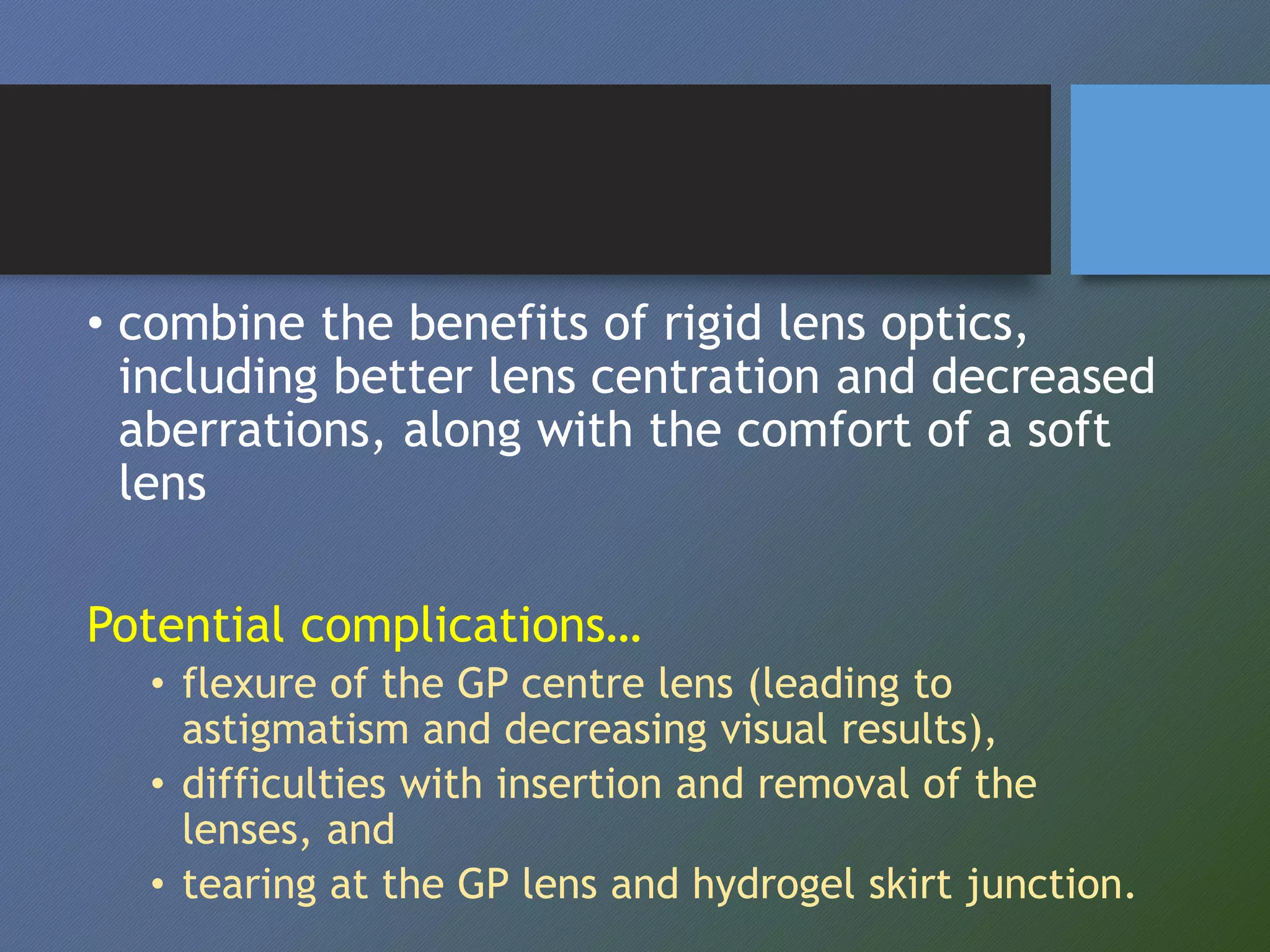 Contact lens options in keratoconus hira | PPTX