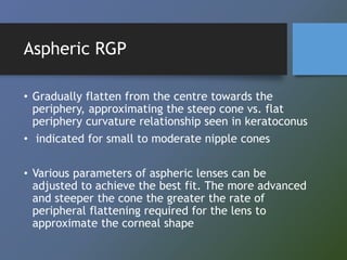 Contact lens options in keratoconus hira | PPTX