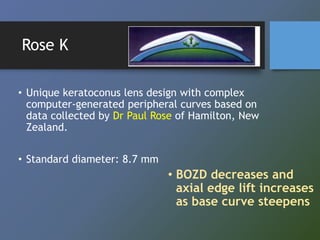 Contact lens options in keratoconus hira | PPTX