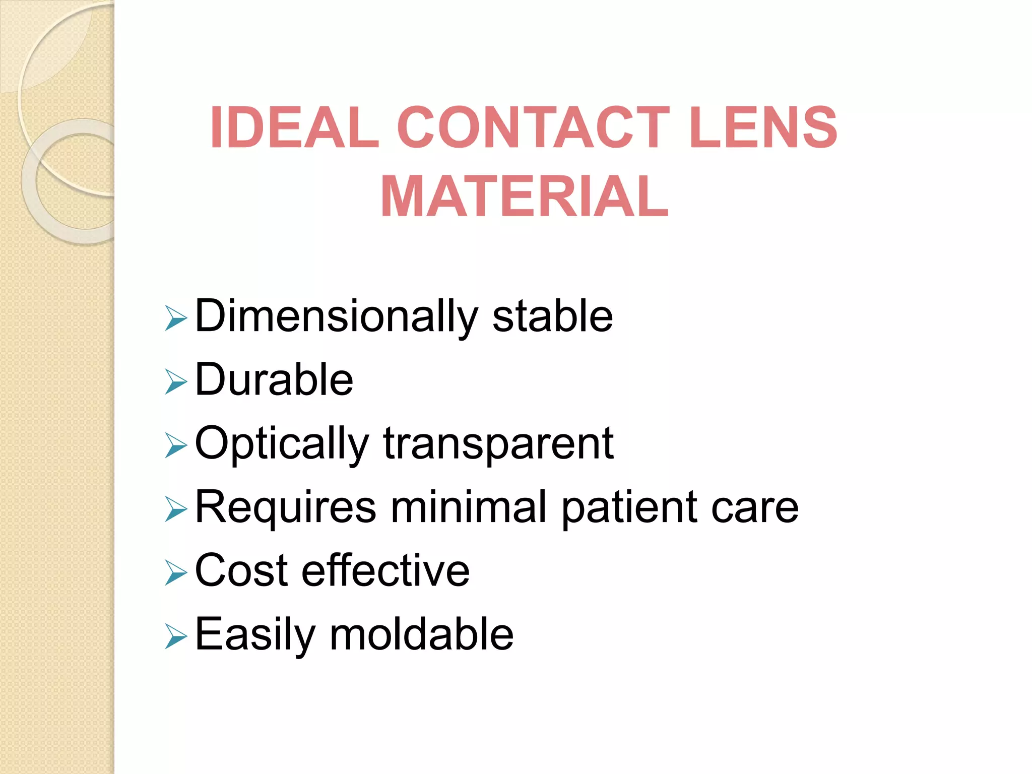 Contact lenses in Ophthalmology | PPTX