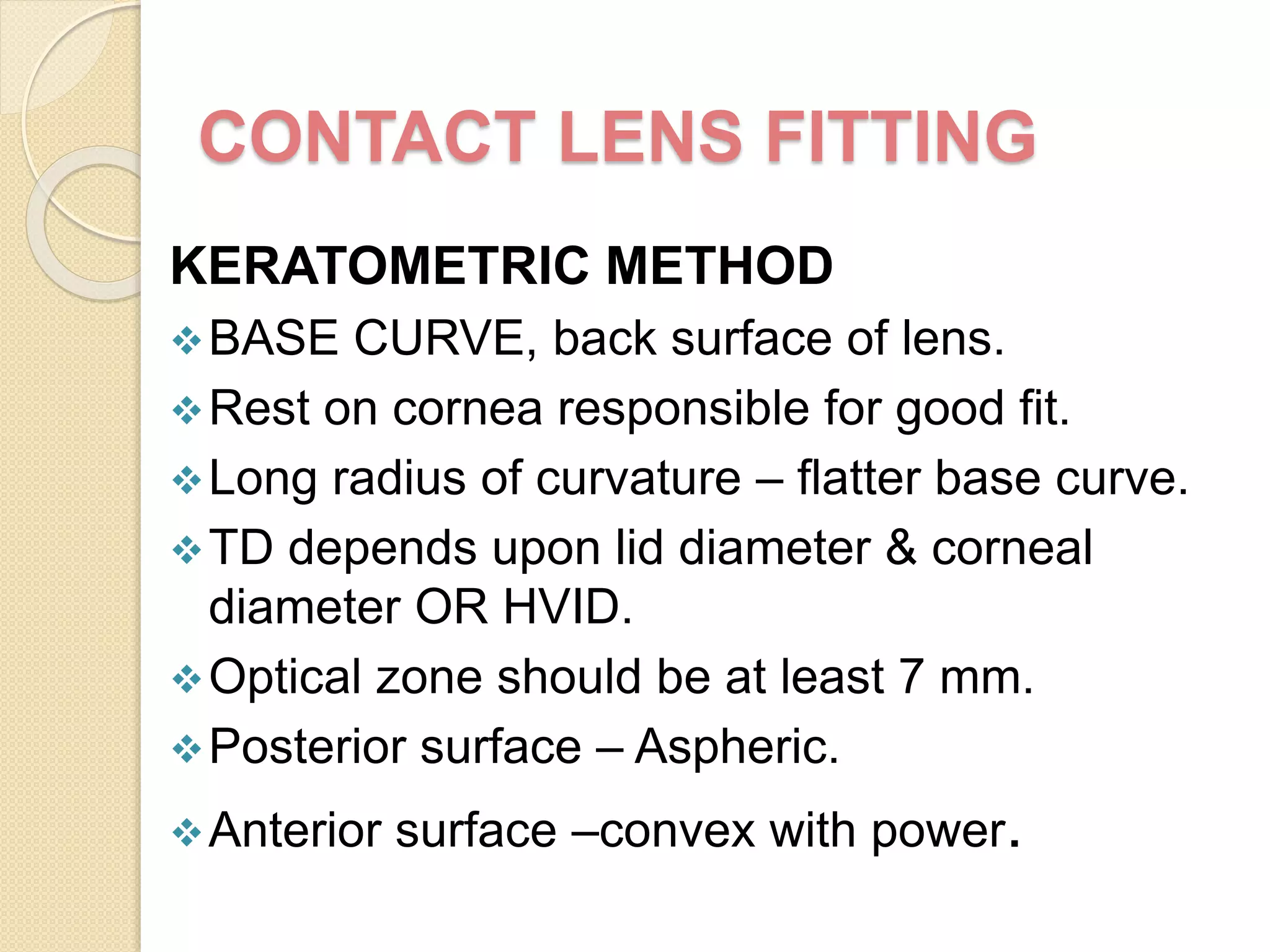 Contact lenses in Ophthalmology | PPTX