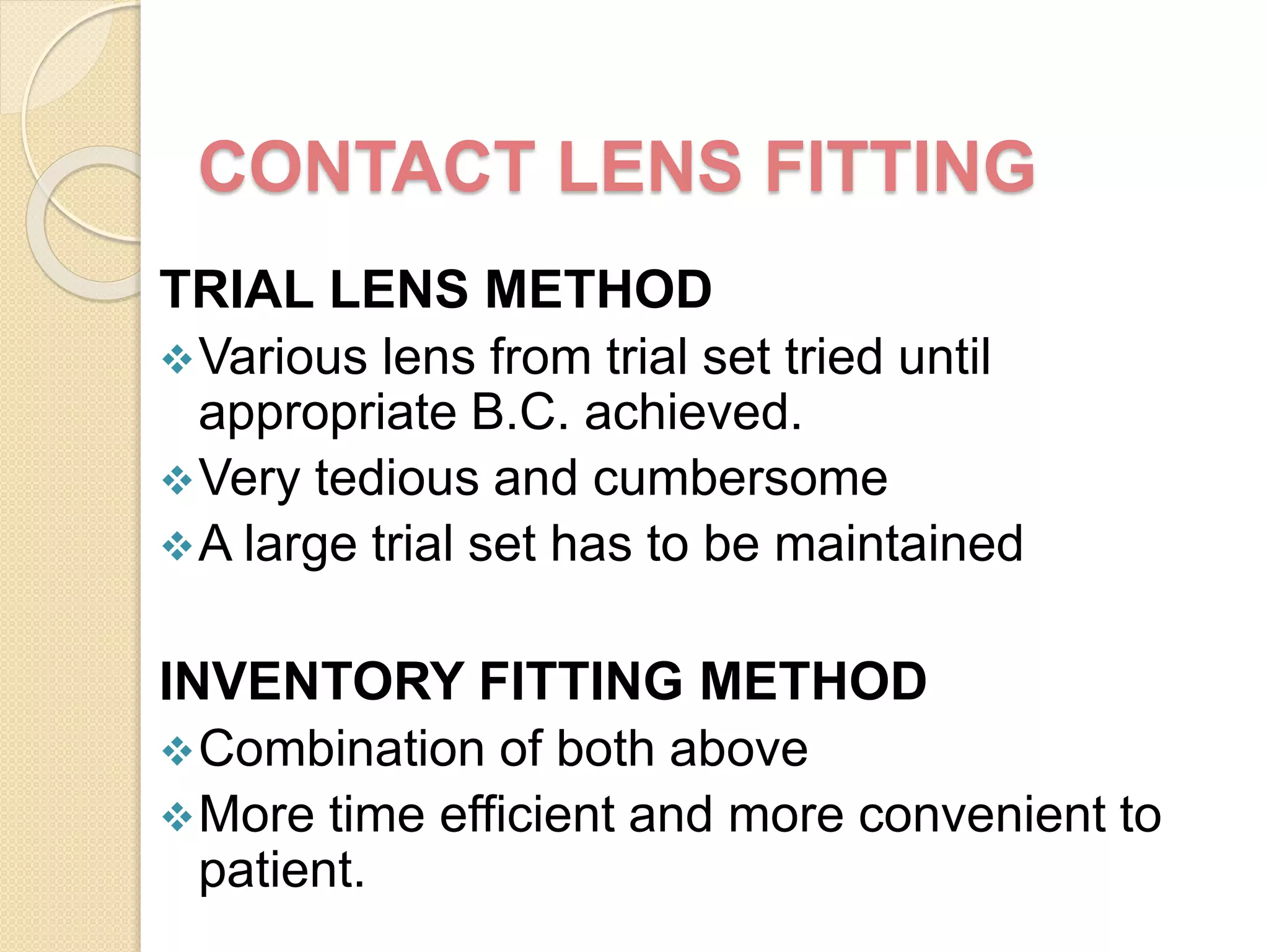 Contact lenses in Ophthalmology | PPTX