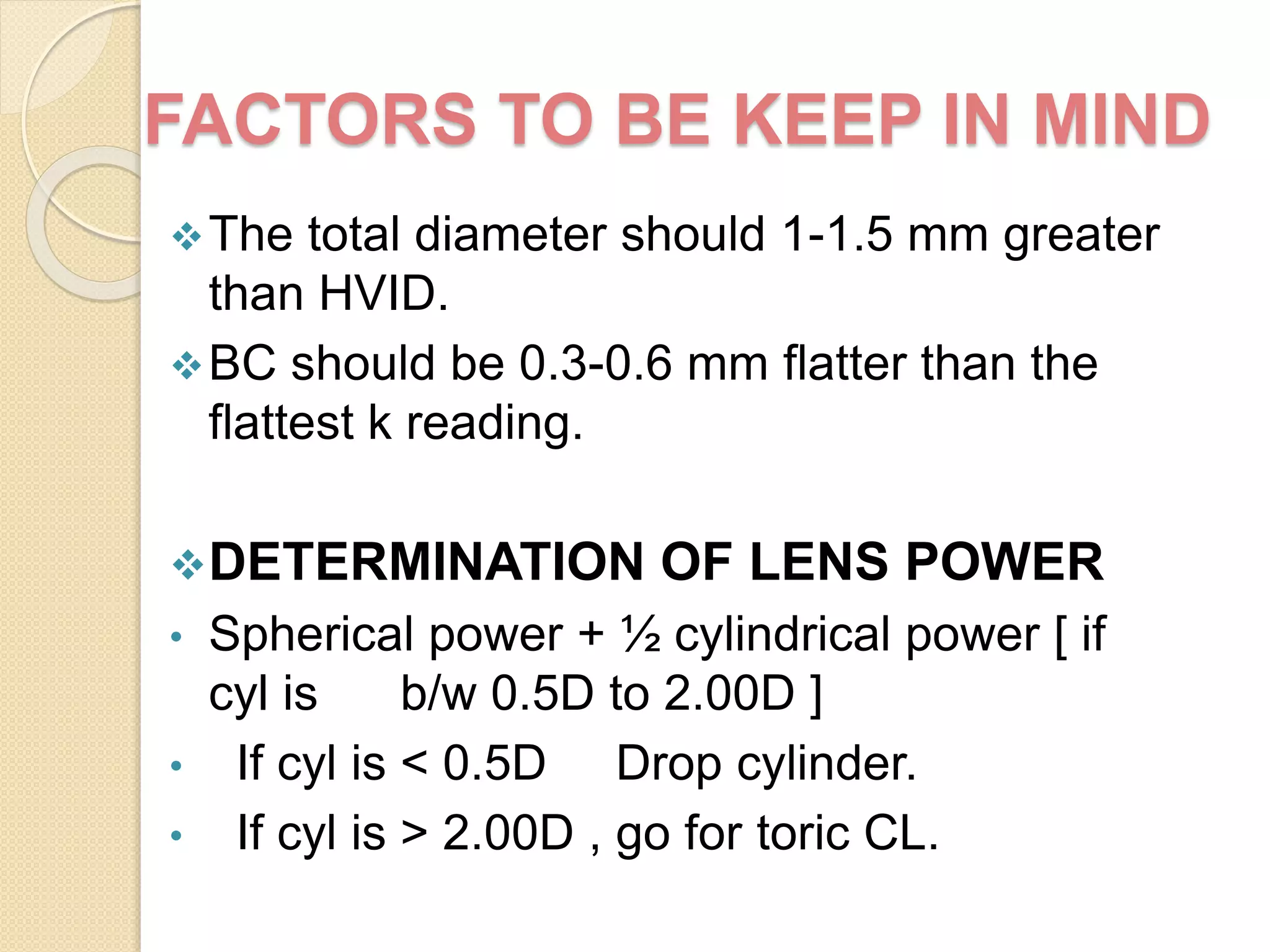 Contact lenses in Ophthalmology | PPTX