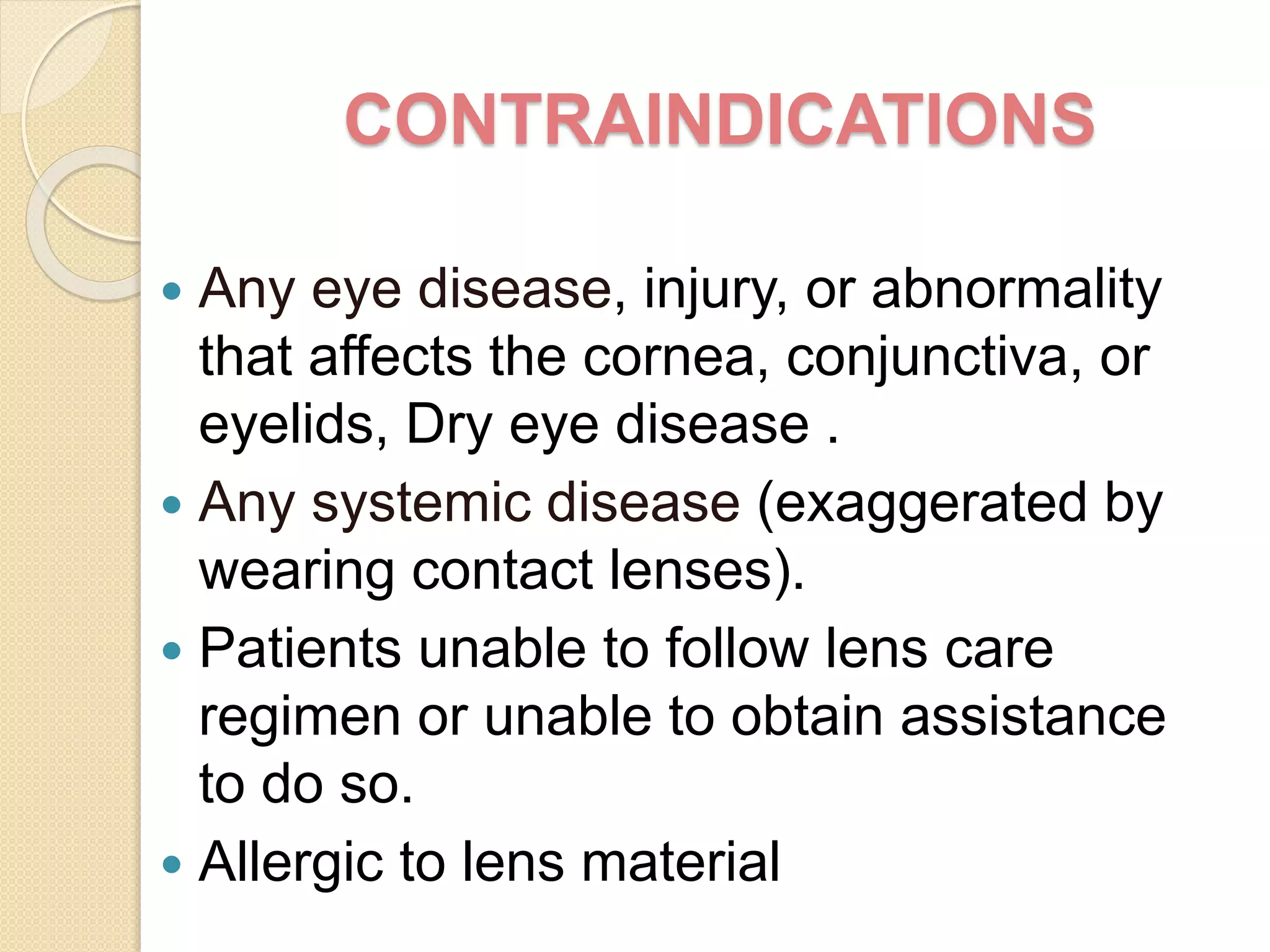 Contact lenses in Ophthalmology | PPTX