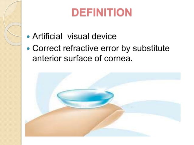 Contact lenses in Ophthalmology | PPTX