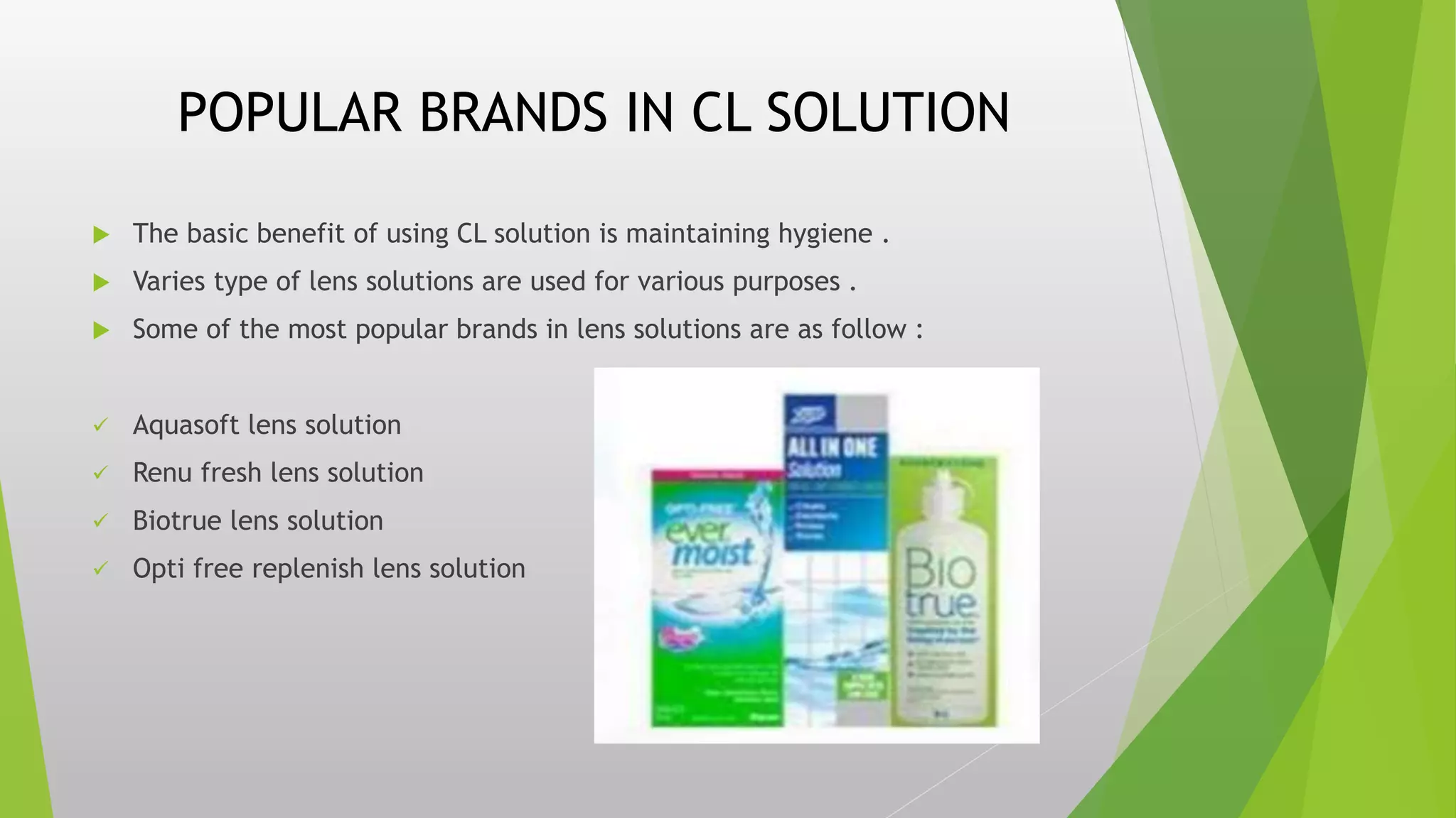 Contact lens solutions | PPT