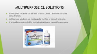 Contact lens solutions | PPT