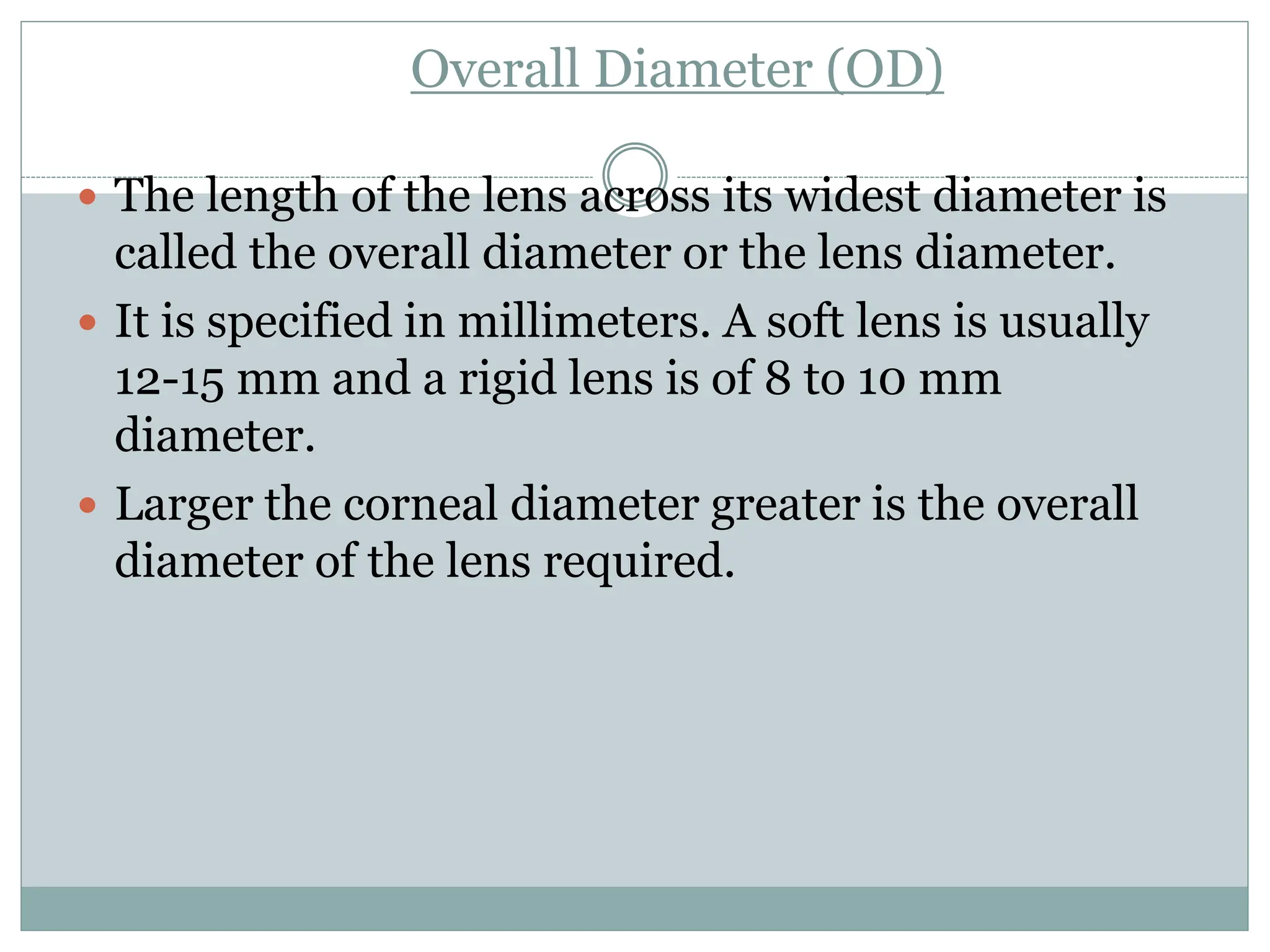 contact lens terminology some basic definitions | PPTX